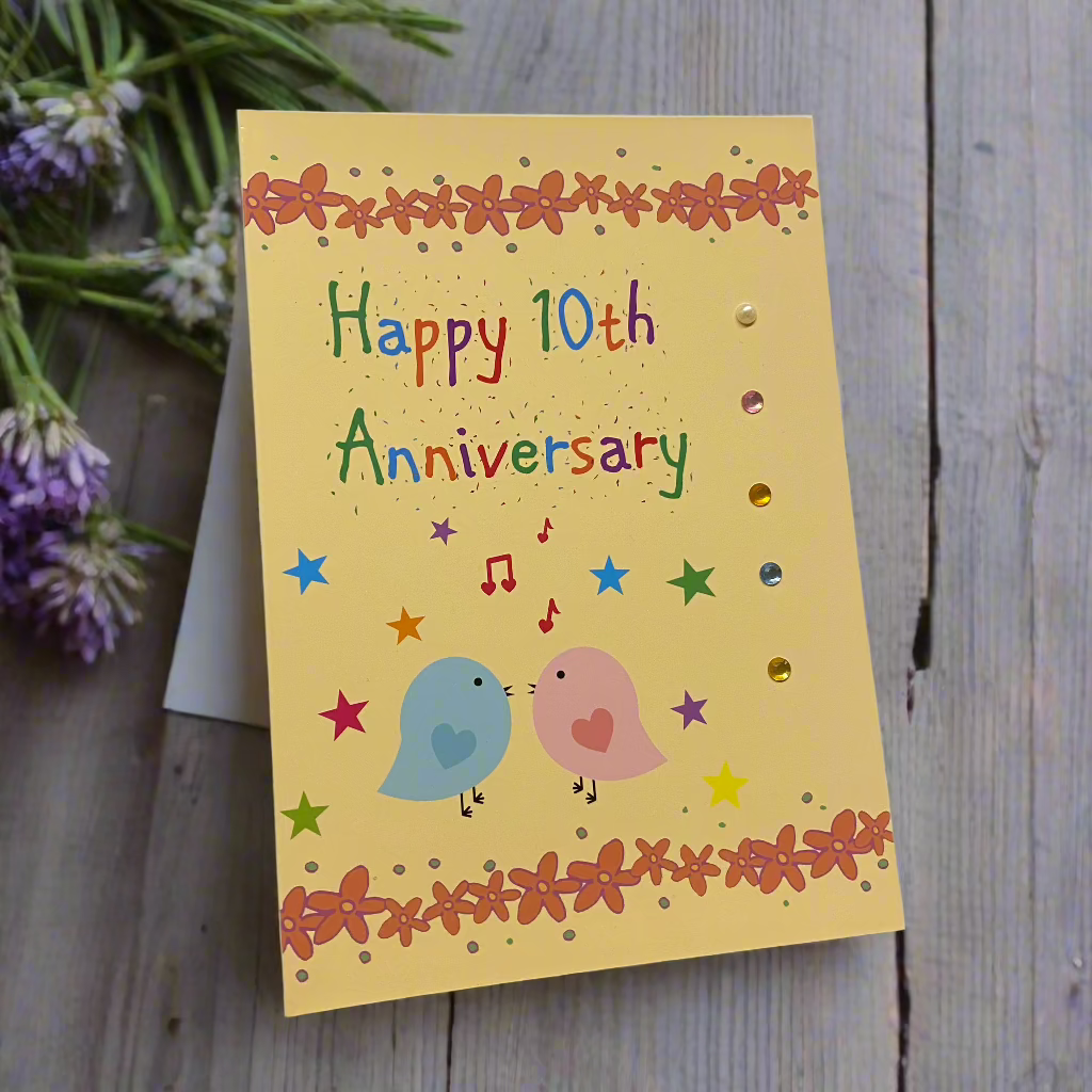 10th Anniversary Greetings Card – Vision Arts Tin